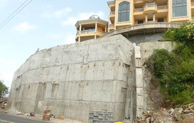 Jack’s retaining wall almost complete - Searchlight