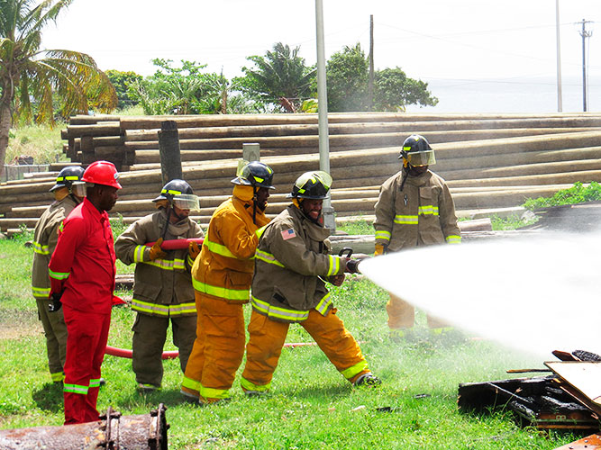 VINLEC staff receive training in industrial firefighting - Searchlight