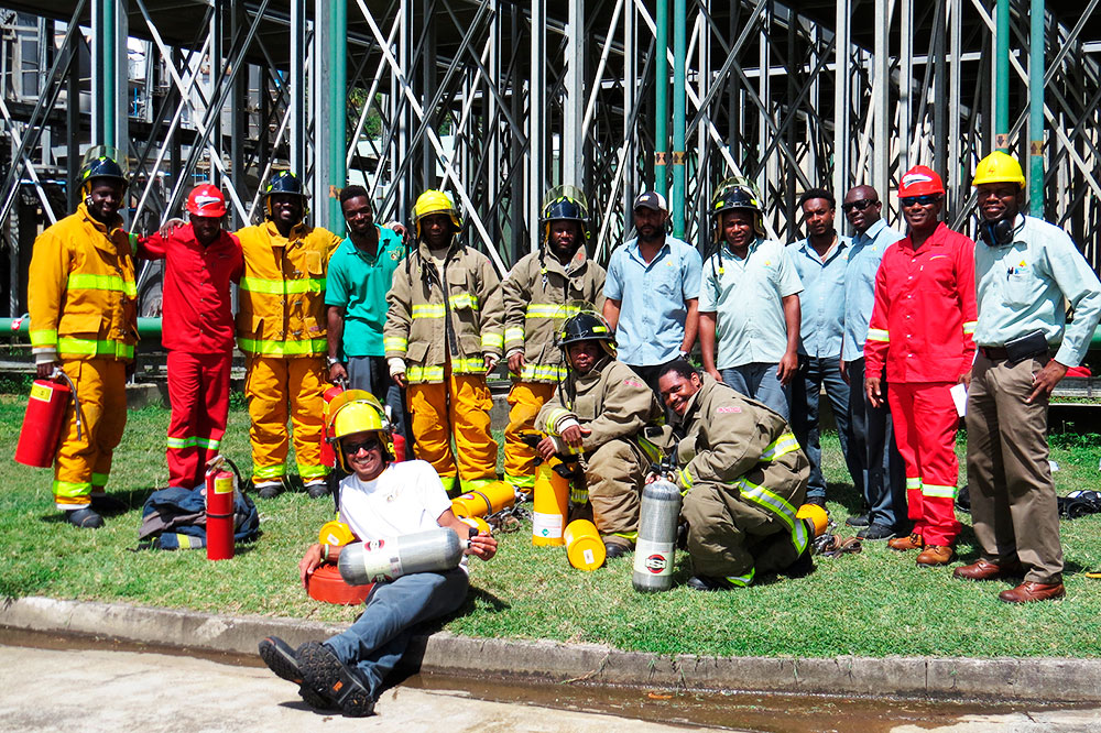 VINLEC staff receive training in industrial firefighting - Searchlight