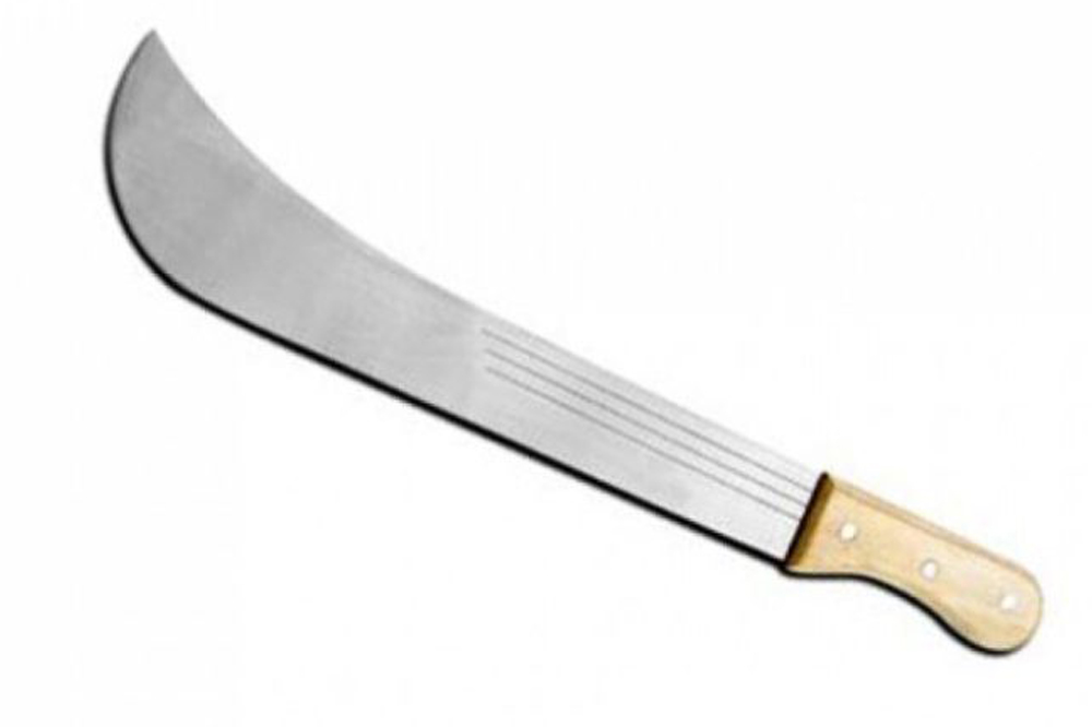 Sharpes conductor charged with having cutlass