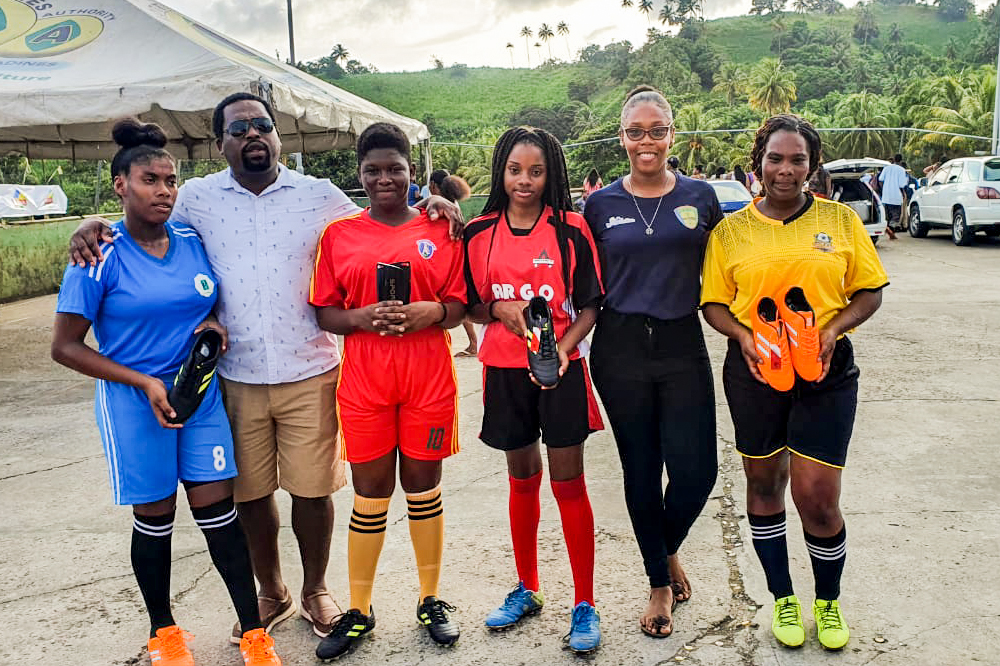 SVGFF presents football gear to five female teams - Searchlight