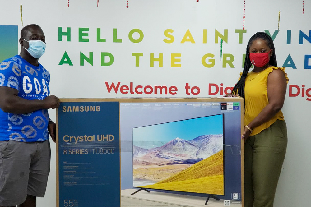 Digicel customer wins 55” Samsung TV - Searchlight