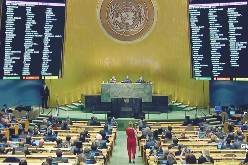 SVG among 141 UN Member States to vote for end to war - Searchlight
