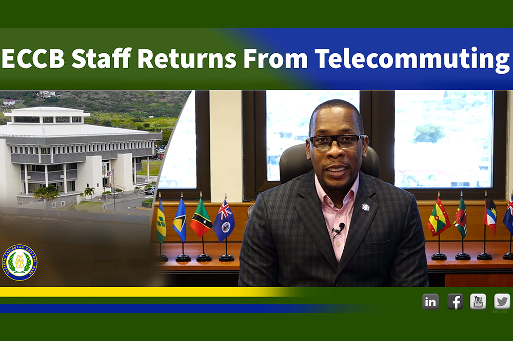 Management and staff of ECCB return to the office - Searchlight