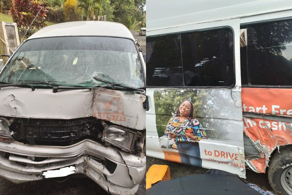 Seven students and driver taken to hospital after van crash - Searchlight