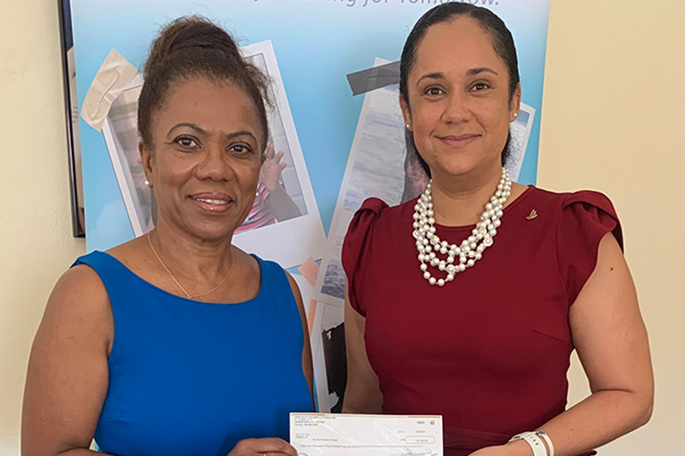 Windward Islands Lotteries donates US$ 20,000 to World Paediatric Programme