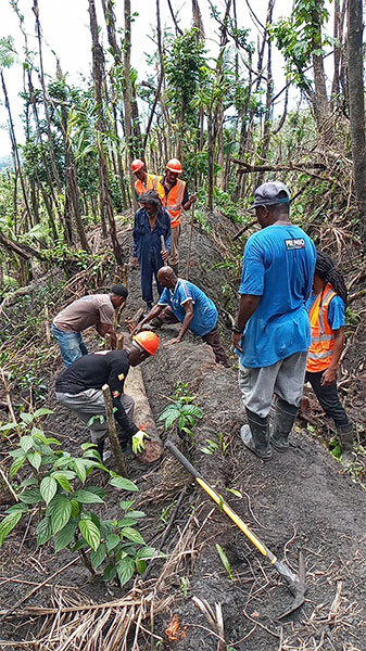 La Soufriere trail almost fully restored