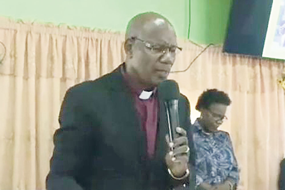Bishop Melch Pope fulfils promise to Jestina Charles at her funeral service - Searchlight