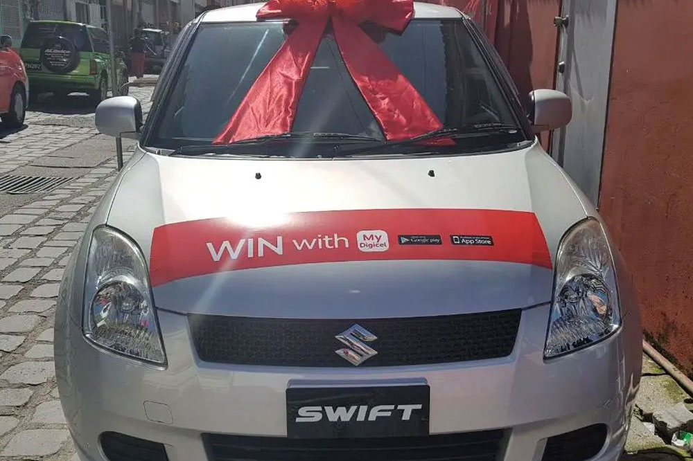 Digicel hosts ‘Pick and Win’ game show, awarding first ‘Swift’