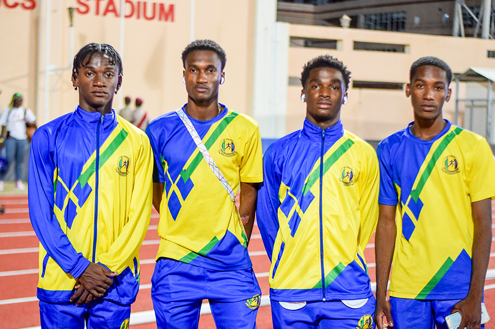 Under-20 Male 4 x 100m record reset at Carifta