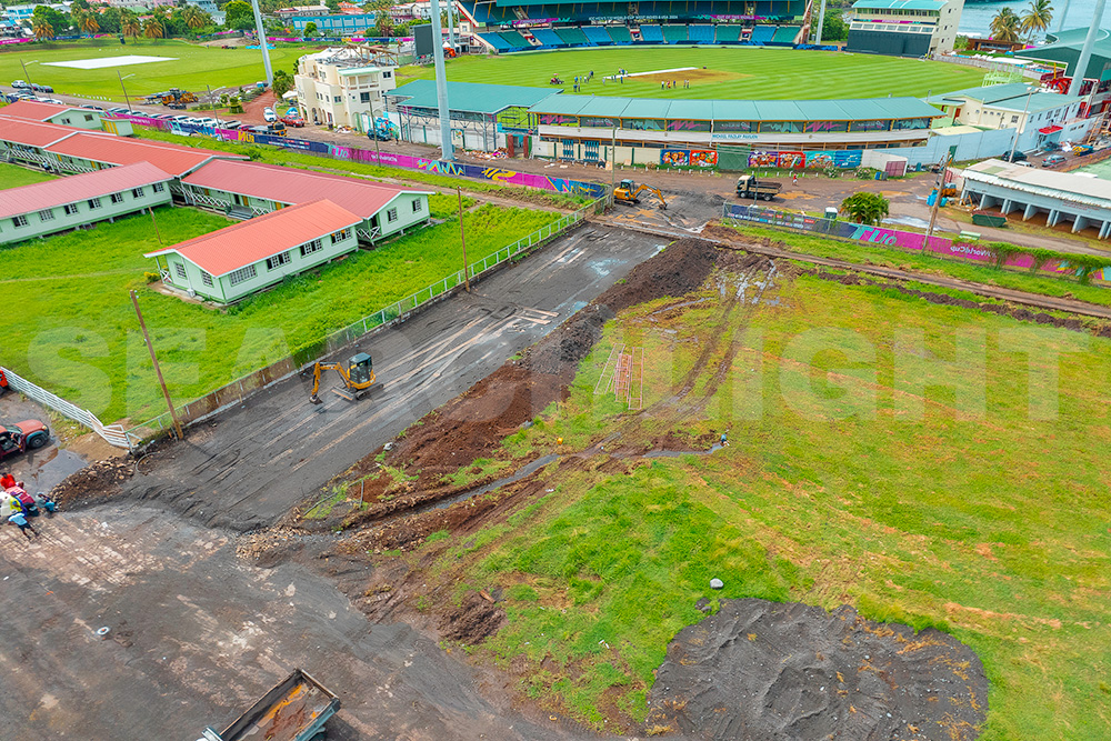 Construction Work still ongoing at Arnos Vale Playing Field - Searchlight