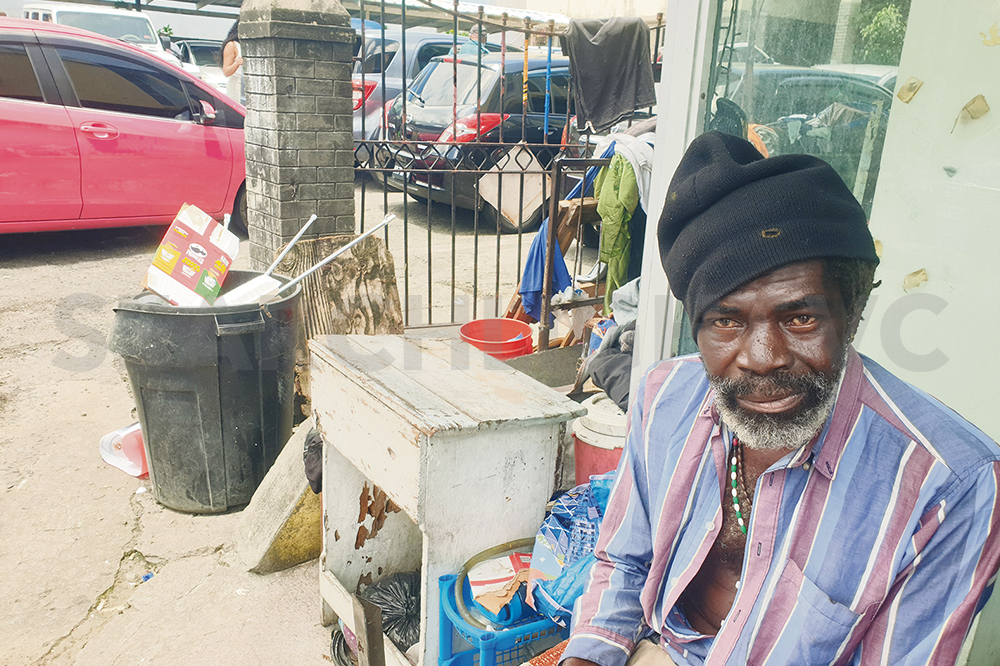 Homeless man yearning for a place to call his own