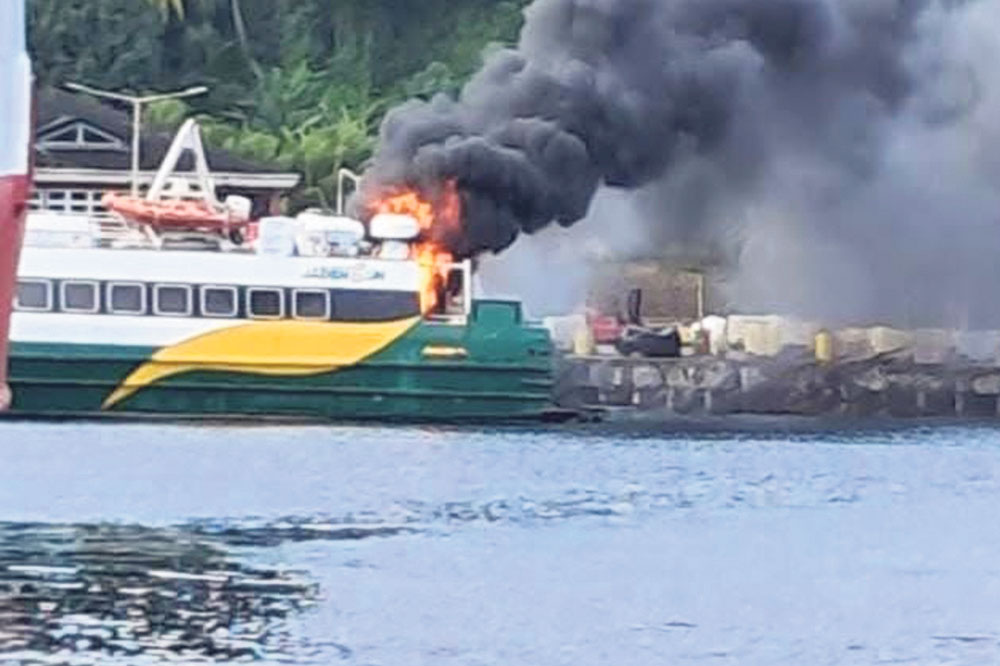 ‘Fast Ferry’ heavily damaged by fire - Searchlight